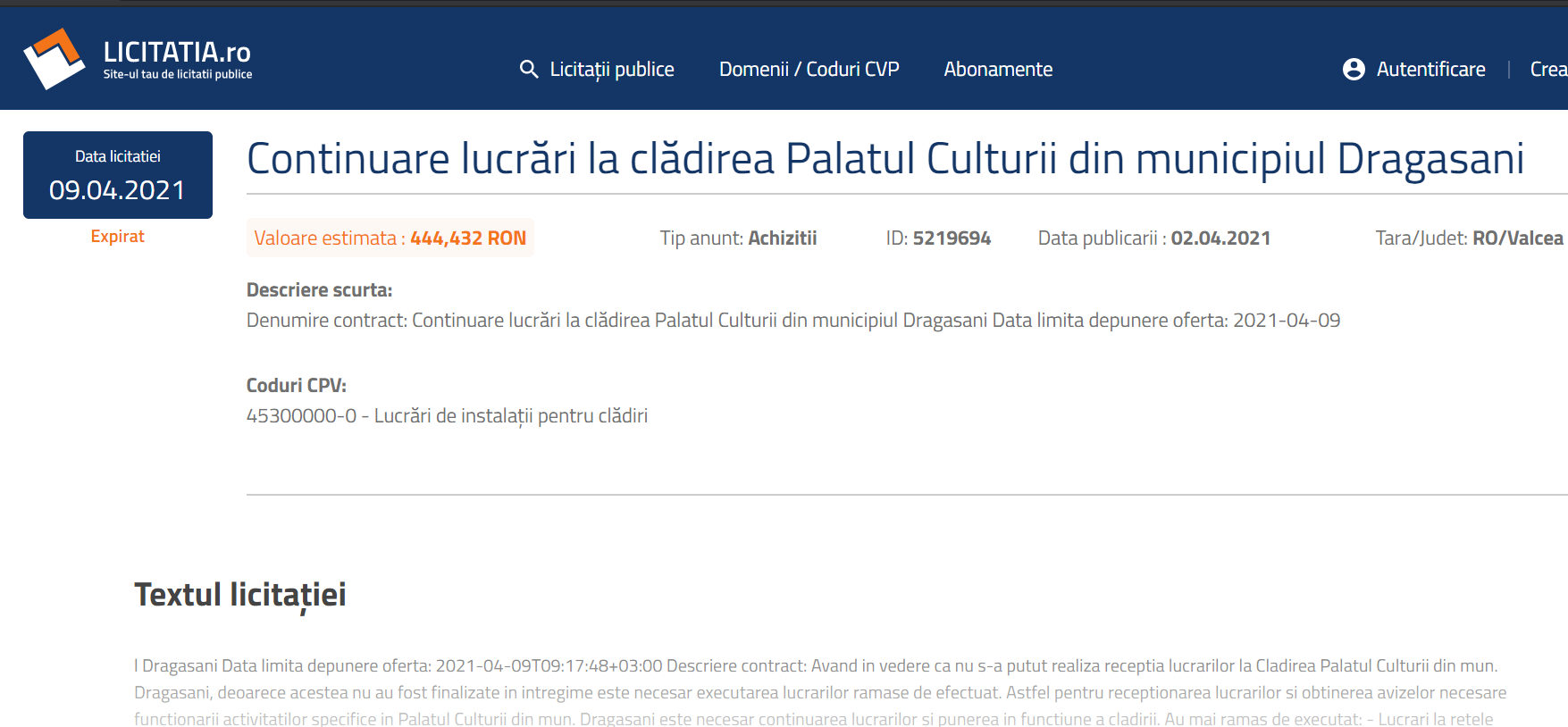 În sala de festivități a Palatului Culturii din Drăgășani au crescut ...