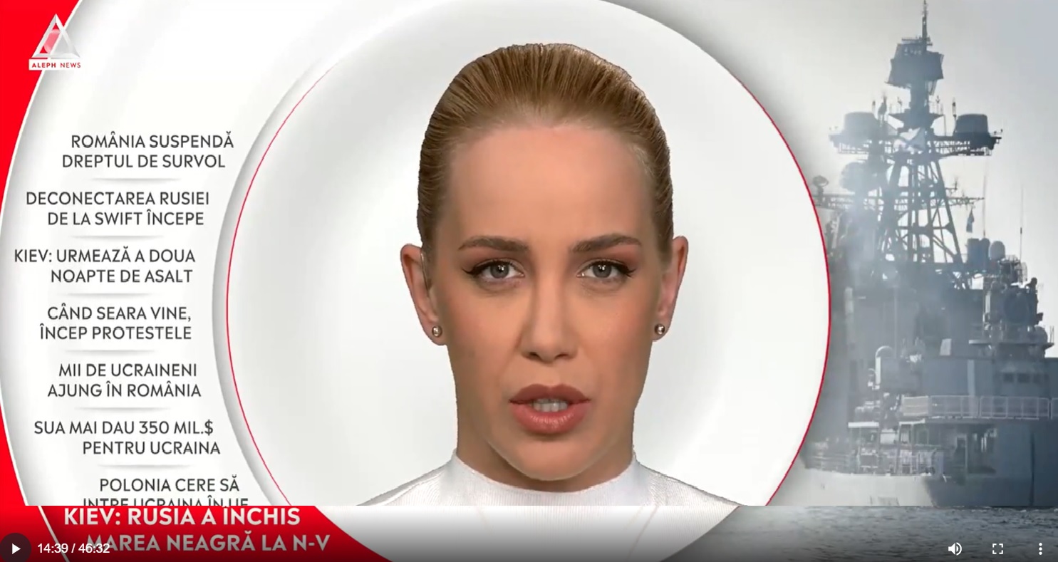 Știrile de la ora 20:00, prezentate de Ana-Maria Rus, 26 februarie 2022 ...