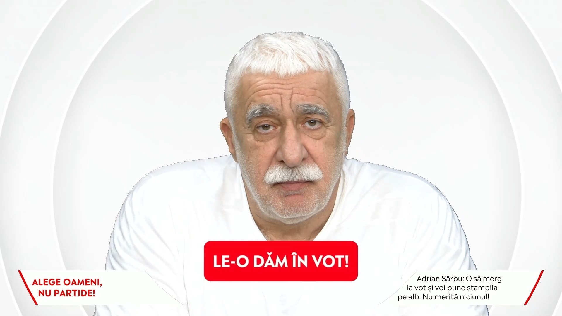 Adrian Sârbu: Știi ce ai de făcut la alegeri. Pui ștampila pe alb!